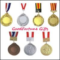 China Custom Copper Plated Metal Badges Medals for Sports Events Awards Various Sizes for sale