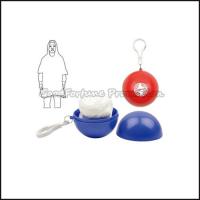 China Custom Logo Disposable Rain Poncho Keychain with Hood for Adults Eco Plastic 500pcs MOQ for sale