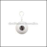 China Custom Logo Disposable Rain Poncho Keychain with Hood for Adults Eco Plastic 500pcs MOQ for sale