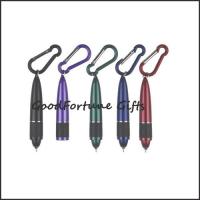 China Custom Logo Carabiner Ballpoint Pen 0.7mm ABS Metal Promotional Gift for sale