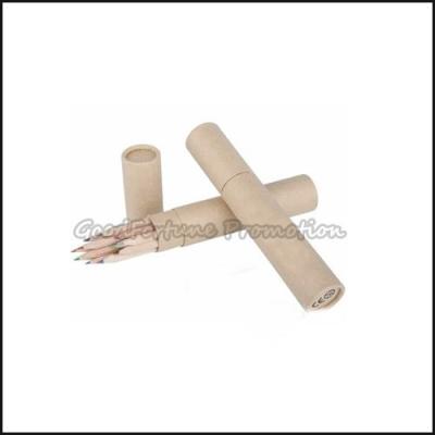 China Eco Wood 12pcs Colored Pencil Set Kraft Box Custom Logo for School for sale
