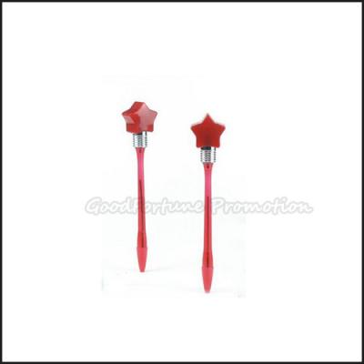 China Promotional LED Light Ballpoint Pen 0.7mm Five Point Star Design for Kids Custom Logo for sale