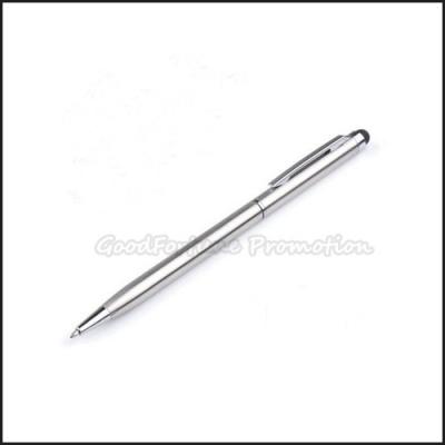 China Engraved Metal Twist Pen with Stylus 13cm Business Gifts Custom Logo Smooth Writing for sale