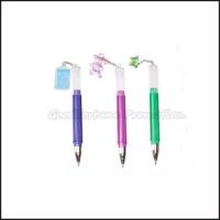 China Custom Logo Ballpoint Pen with Charm Ornaments 14.5cm for Kids School Party Favors for sale