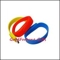 China Custom Silicon Wristband USB Flash Drive 21cm Promotional Gift for Charity Fundraising Events for sale
