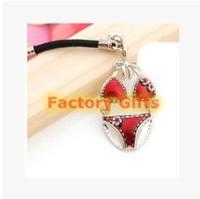 China New Creative Promotion Cute Wedding Gift Bikini Mobile Hanger Keyring Keychain for sale