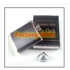 China Personalized 12oz Black Leather Stainless Steel Hip Flask with Funnel for Anniversary Gifts for sale