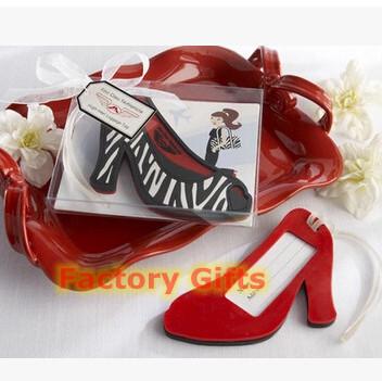 China Custom High Heel Luggage Tag ABS Plastic 500 Pieces Minimum Order Personalized Wedding Souvenir for sale
