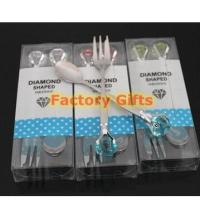 China Diamond Shape Stainless Steel Fork and Spoon Set 16cm Travel Camping Kids Cutlery for sale