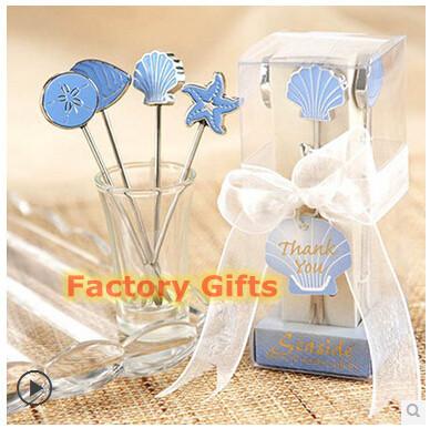 China Shell Beach Themed Wedding Favor Gifts Starfish Fruit Fork Customized for sale
