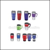 China Insulated 11 Oz Custom Coffee Cups Dual Material Stainless Steel and ABS Plastic for sale