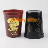 China Custom Gold Logo PP Water Cup 16oz 470ml Drop Resistant Outdoor Party for sale