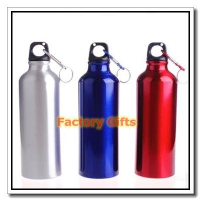 China Custom Logo 500ml Aluminum Sports Water Bottle with Carabiner for Camping for sale
