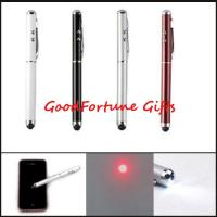 China Customizable Metal Stylus Pen 14.5cm with Laser Pointer and LED Torch for sale