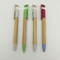 China Custom Logo Bamboo Ballpoint Pen Eco Friendly Smooth Writing 13.9cm for sale