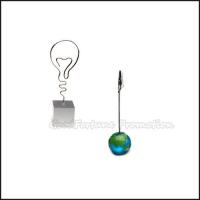 China Custom Eco Resin Business Card Holder Stand Clip 20cm Height Logo Printing for sale