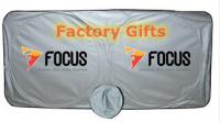 China foldable customed logo car sunshade with unique design for summer beach vacations for sale