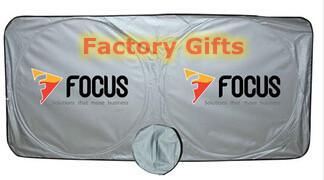 China foldable customed logo car sunshade with unique design for summer beach vacations for sale