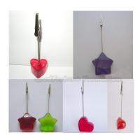 China Custom Eco Resin Business Card Holder Stand Clip 20cm Height Logo Printing for sale
