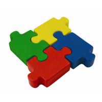 China PU Foam Brick Puzzle Stress Ball Squishy Toy for Relaxation 7cm Assorted Colors for sale