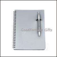China Eco PP Spiral Bound Notebook 13x15.5cm with Pen Holder Custom Logo Promotional Gift for sale