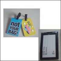 China Custom Eco Silicone Luggage Tag Waterproof High Visibility 10.5x6.5cm IPX2 for sale
