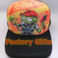 China Custom 5-Panel Polyester Foam Sun Caps Full Color Sublimation Trucker Hat 56-60cm for sale