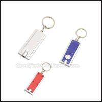 China advertising 6 led flashlight torch keychain keyrings Printed logo for sale