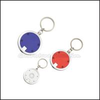 China advertising 6 led flashlight torch keychain keyrings Printed logo for sale