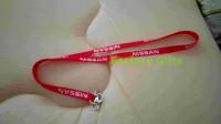 China Custom Printed Polyester Lanyard with Metal J Hook 36 Inch for ID Badges and Keys for sale