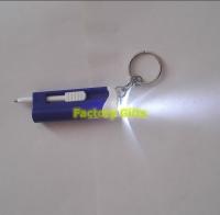 China Customized LED Pen Keychain Carabiner with Lanyard 36 Inch Nylon Portable Promotional Gift for sale