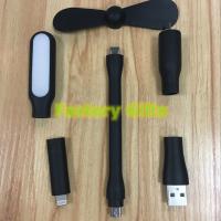 China Custom Logo 3-in-1 USB Bamboo Fan LED Light Micro USB Portable Business Gift for sale