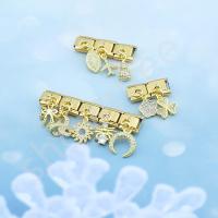 China Stainless Steel Gold Clover Bow Sun Gem Italian Charm Bracelet DIY Fashion Jewelry 18cm for sale