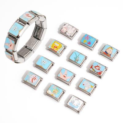 China Stainless Steel Animal Charm Italian Bracelet 7mm Links for DIY Jewelry Making for sale