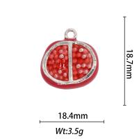 China Waterproof Colorful Fruit Necklace Pendant Non Tarnish Stainless Steel DIY Jewelry Charms 18mm for sale