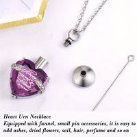 China Stainless Steel Glass Crystal Heart Birthstone Necklace 12 Month Birthstones Custom Jewelry for sale