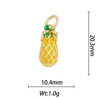 China Waterproof Colorful Fruit Necklace Pendant Non Tarnish Stainless Steel DIY Jewelry Charms 18mm for sale