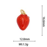 China Waterproof Colorful Fruit Necklace Pendant Non Tarnish Stainless Steel DIY Jewelry Charms 18mm for sale