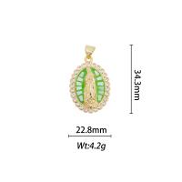 China Wholesale Colorful Brass 18K Gold Madonna Crystal Pendant Charms for Bracelet Design for sale