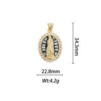 China Wholesale Colorful Brass 18K Gold Madonna Crystal Pendant Charms for Bracelet Design for sale