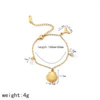 China 316L Stainless Steel Gold Plated Conch Shell Beach Jewelry Set for Women 4 Piece for sale