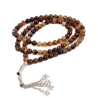 China Custom 8mm Natural Stone Beaded Tasbih Muslim Islamic Prayer Beads 33 99 Beads for sale