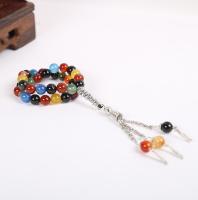 China 33 Natural Stone Beads Muslim Prayer Tasbih Spacer Crystal Bracelet Unisex 8mm for sale