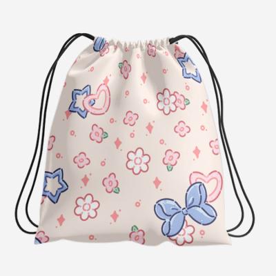 China Custom Logo Drawstring Backpack 210D Polyester Promotional Wholesale Bags for sale