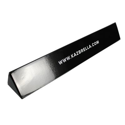China 4C Printing Triangle Postal Tubes , 300gsm CCNB Black Cardboard Box for sale