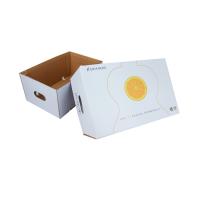 China Fruit Shipping Corrugated Paper Packaging Box 4c Print CMYK Or Pantone Colors for sale