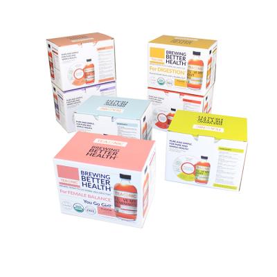 China 160x120cm PMS Custom Paper Packaging Box For Juice Carrier for sale