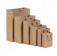China Takeaway Biodegradable Kraft Recycled Paper Gift Bag With Pattern for sale