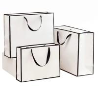 China Black Frame Cloth Carrier Bags , Corrugated Biodegradable Cloth Bags for sale