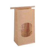 China T0.017mm H23.2cm Sealing Bread Recycled Paper Gift Bag With Window for sale